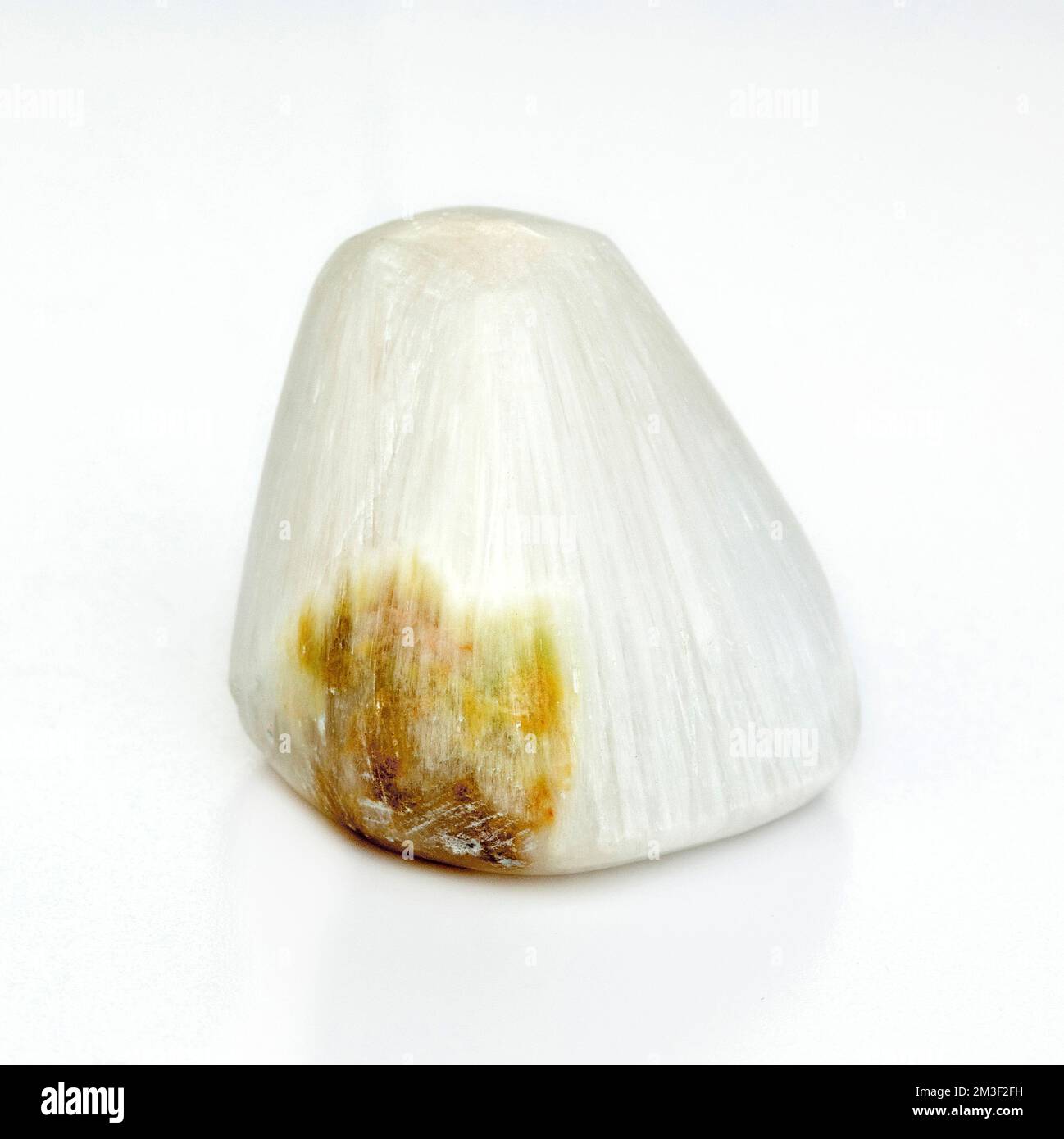 Macro close up colour photograph of 'Scolecite ' a semi precious ...