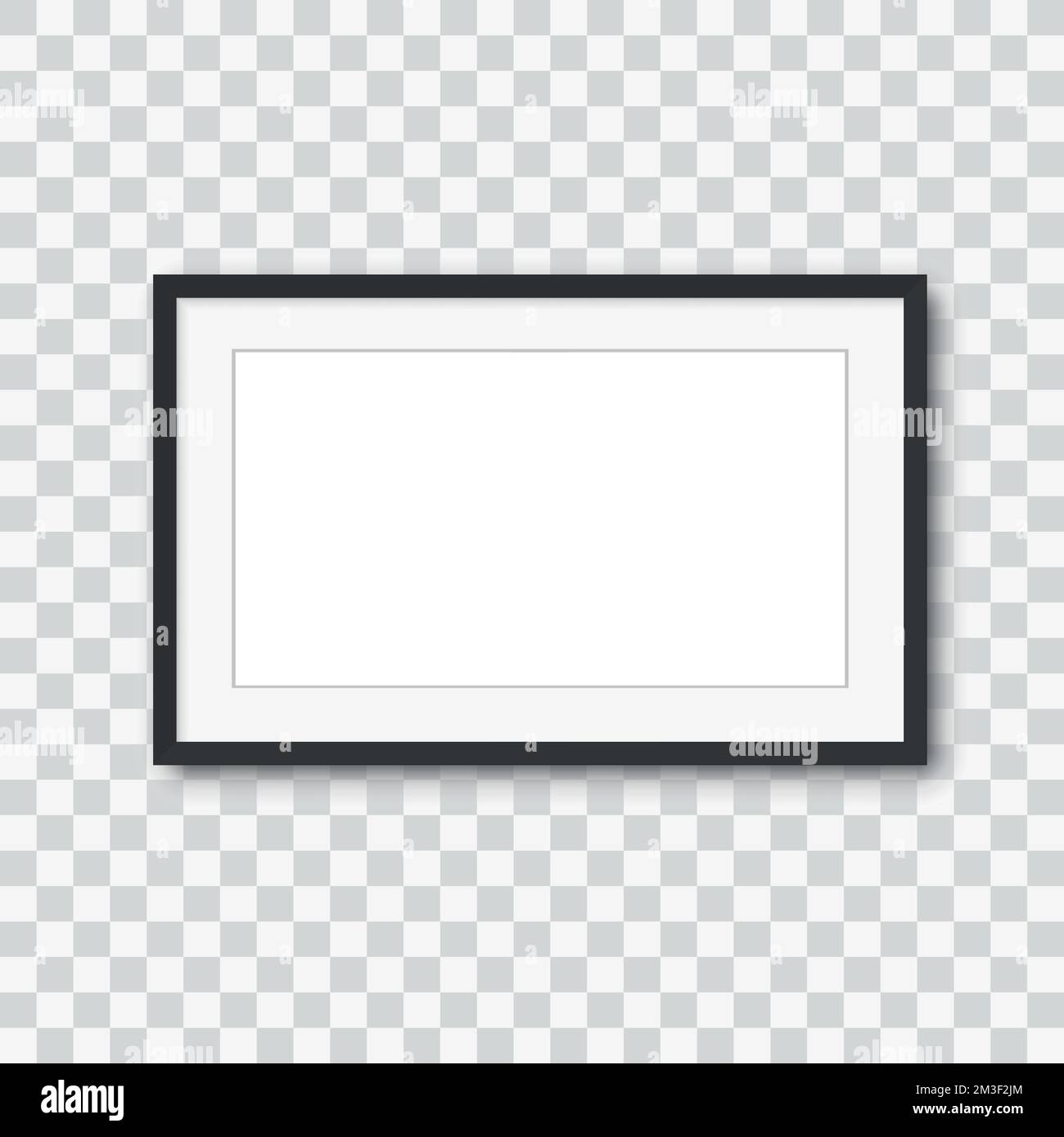 Photo frame. Picture frame with shadow on transparent background eps 10 ...