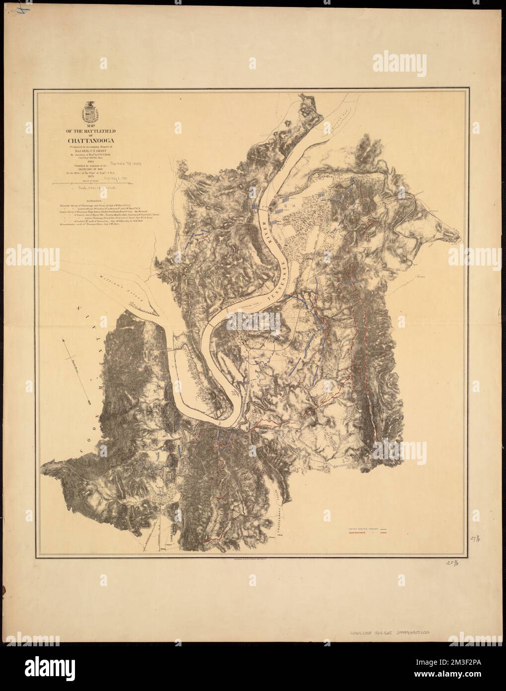 Map of the battlefield of Chattanooga , Chattanooga, Battle of ...
