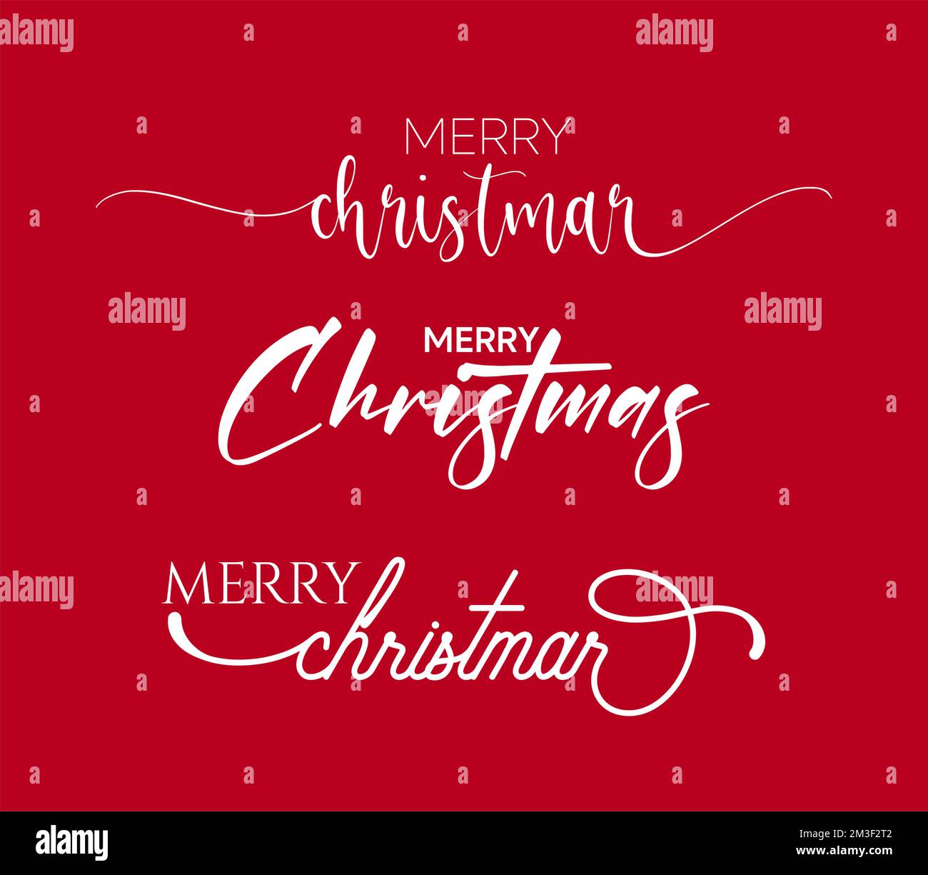 Merry Christmas script hand lettering on white and red backgrounds ... Merry Christmas script hand lettering on white and red backgrounds ...
