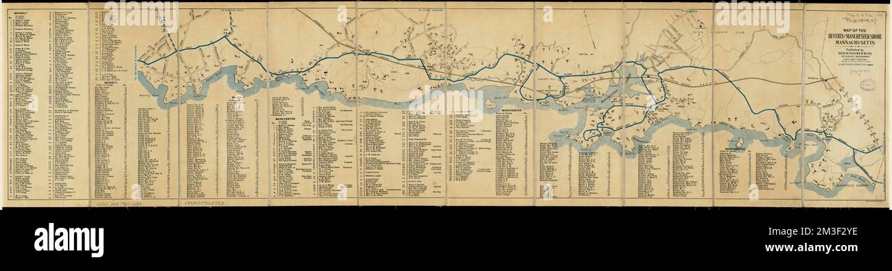 Map of the Beverly and Manchester shore Massachusetts , Landowners ...