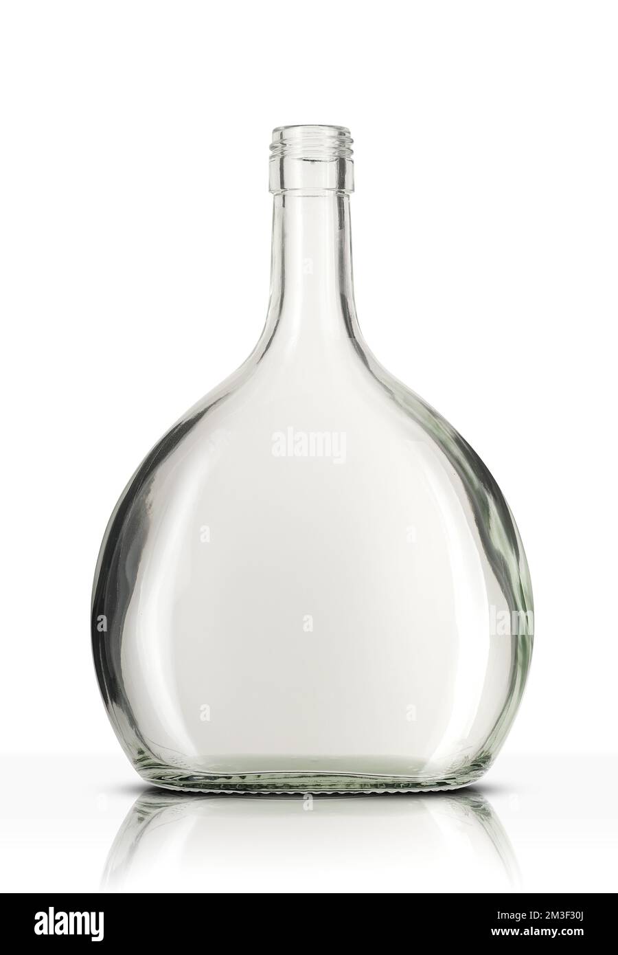 large oval glass wine bottle isolated on white background Stock Photo ...