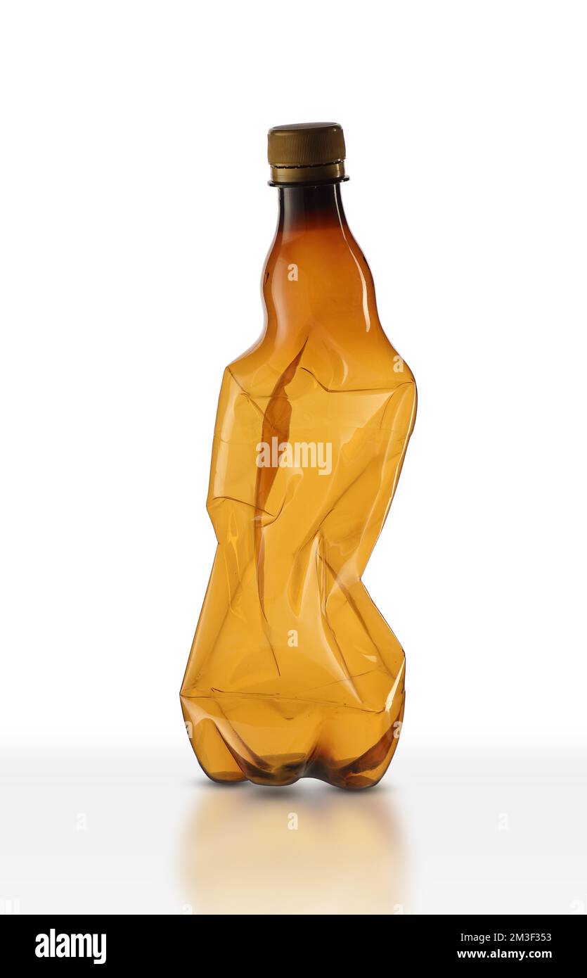 plastic empty drink bottle on white background Stock Photo - Alamy