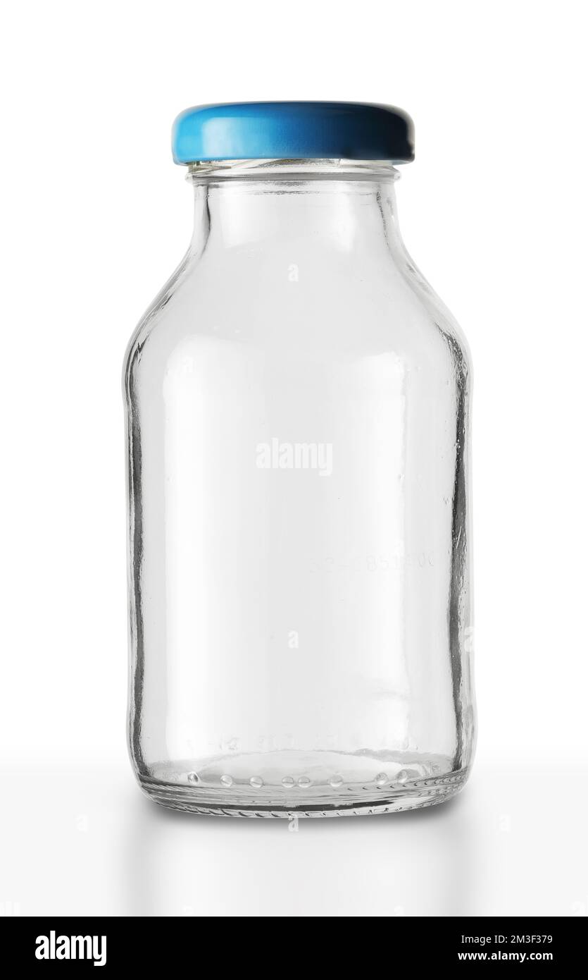 a small glass jar with the lid on a white background Stock Photo - Alamy