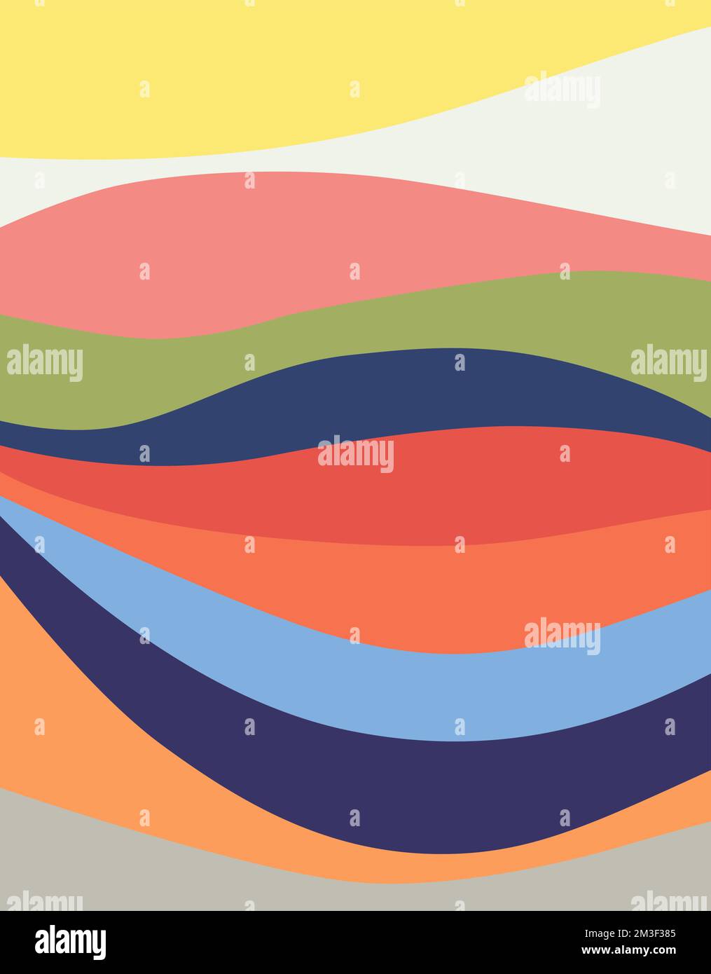 retro vintage 70s style stripes background poster lines. shapes vector ...