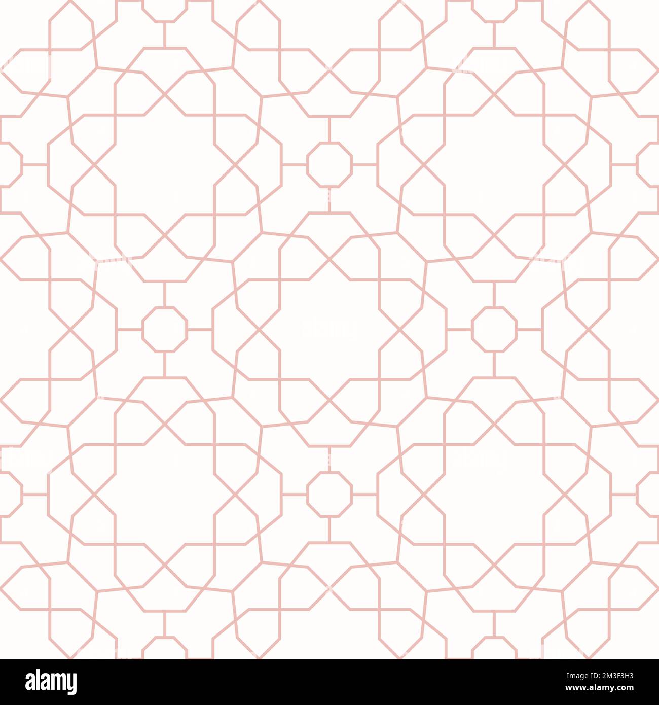 Seamless vector ornament in arabian style. Geometric abstract pink ...