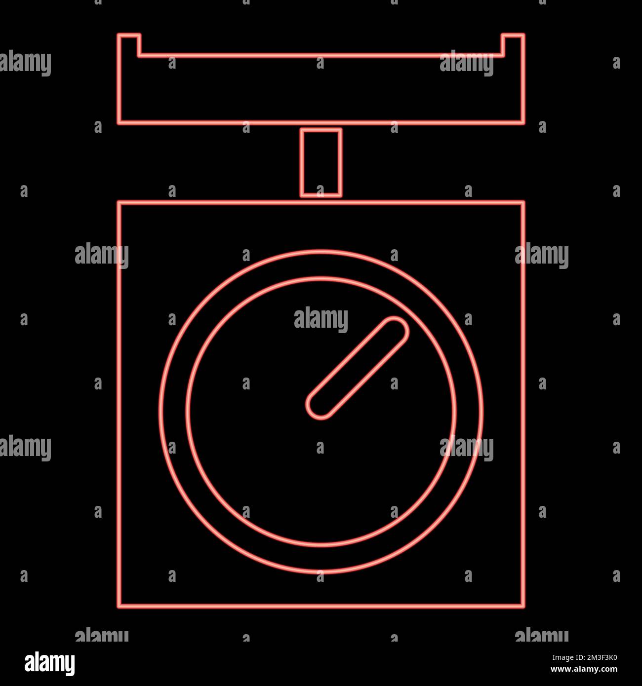 Neon kitchen scales Domestic weigh scales Weighing scales with pan ...