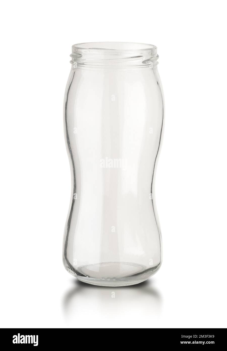 glass jar of tomato sauce without lid on white background Stock Photo ...