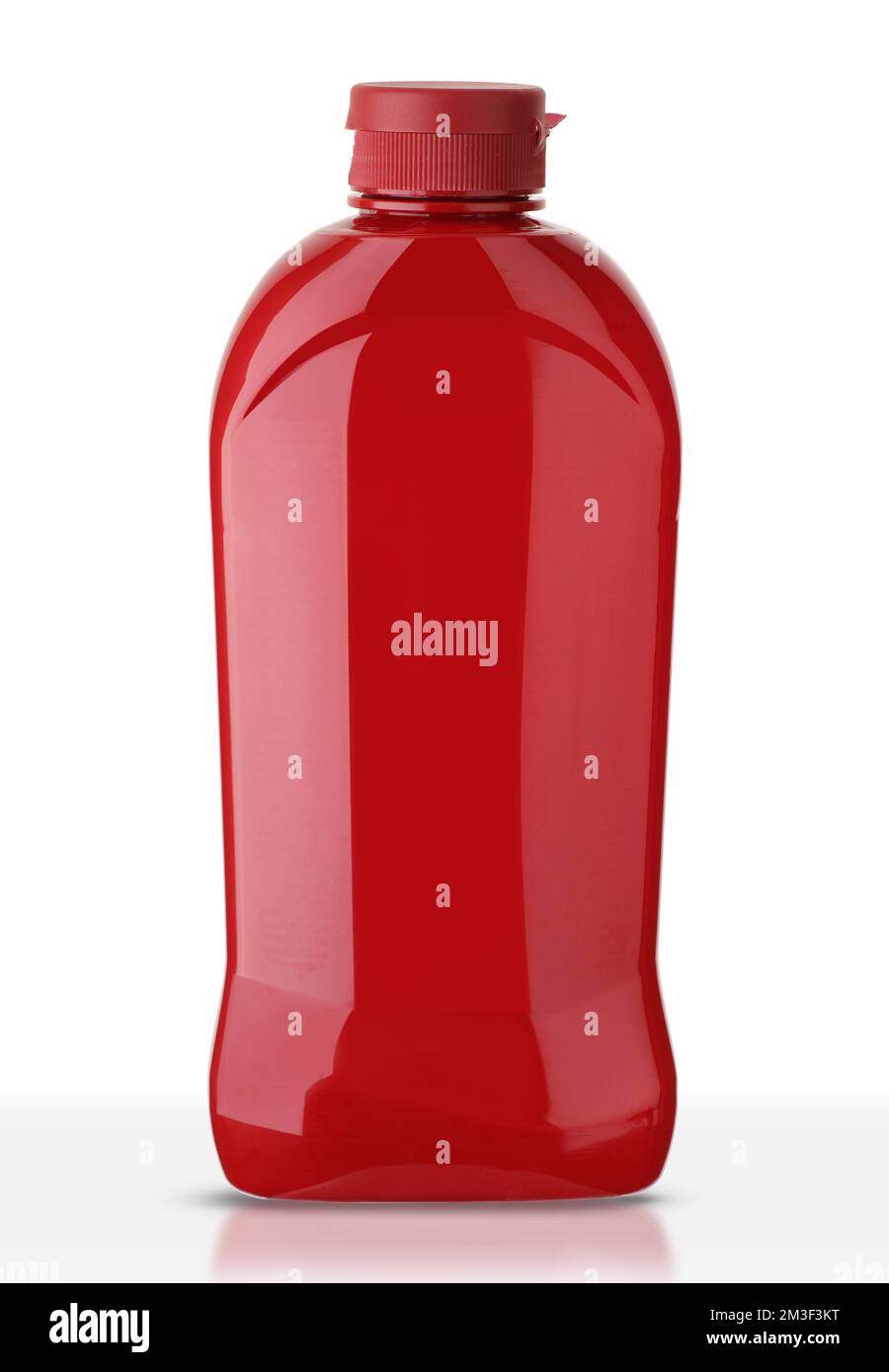 red plastic ketchup bottle on white background Stock Photo - Alamy