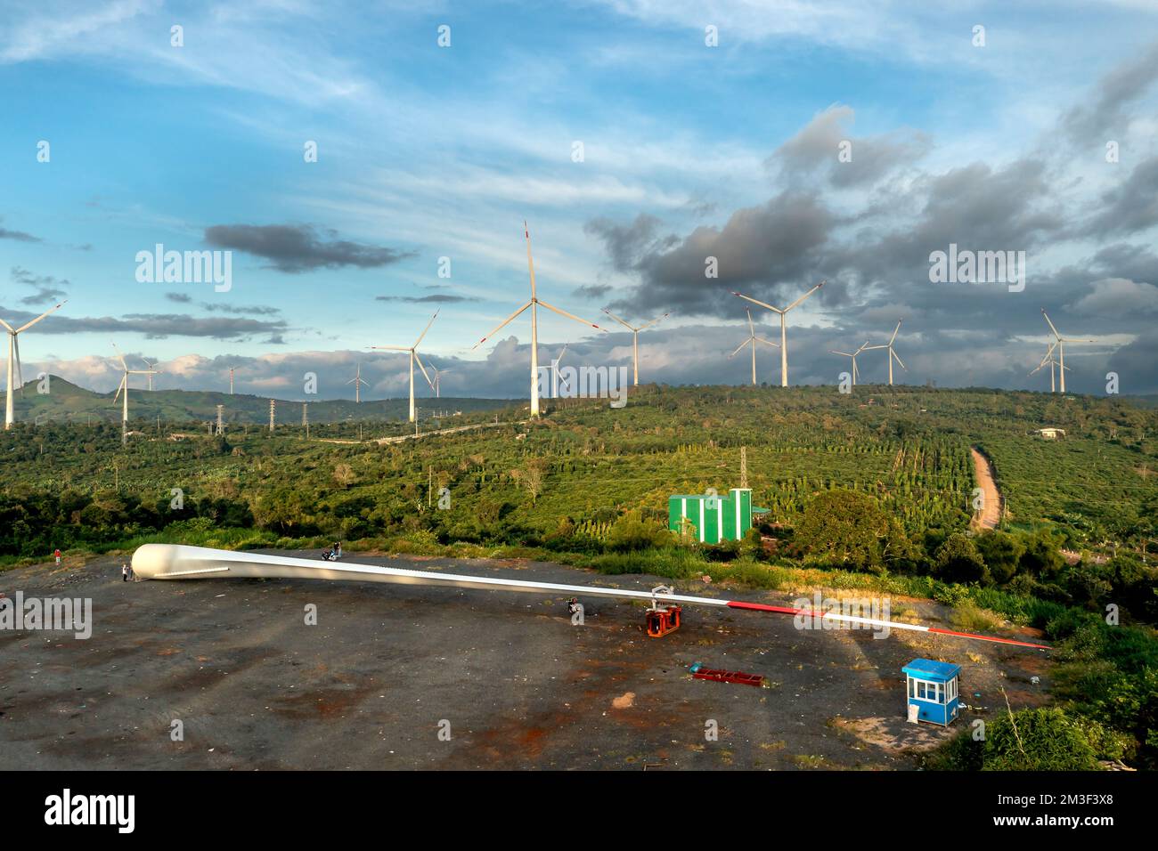 Wind turbine field in Ea H'leo district, Dak Lak, Vietnam - November 25 ...