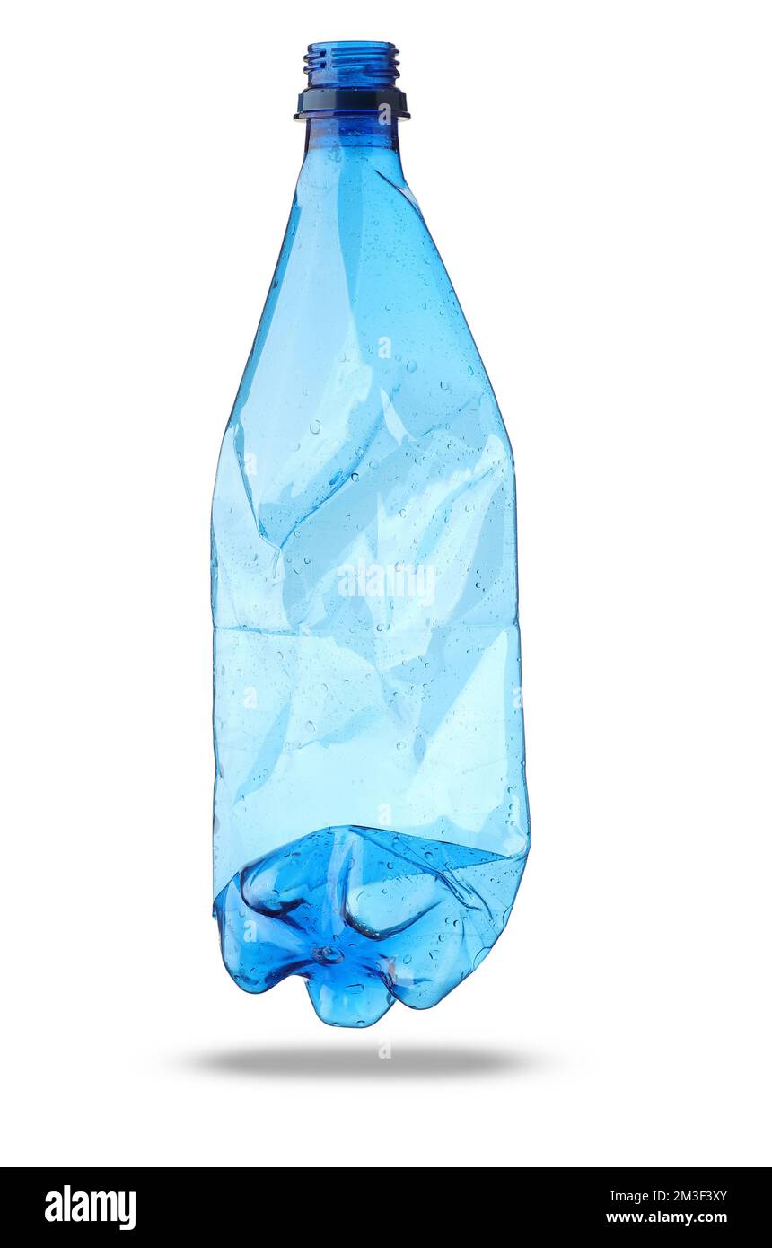 empty plastic bottle on white background Stock Photo - Alamy