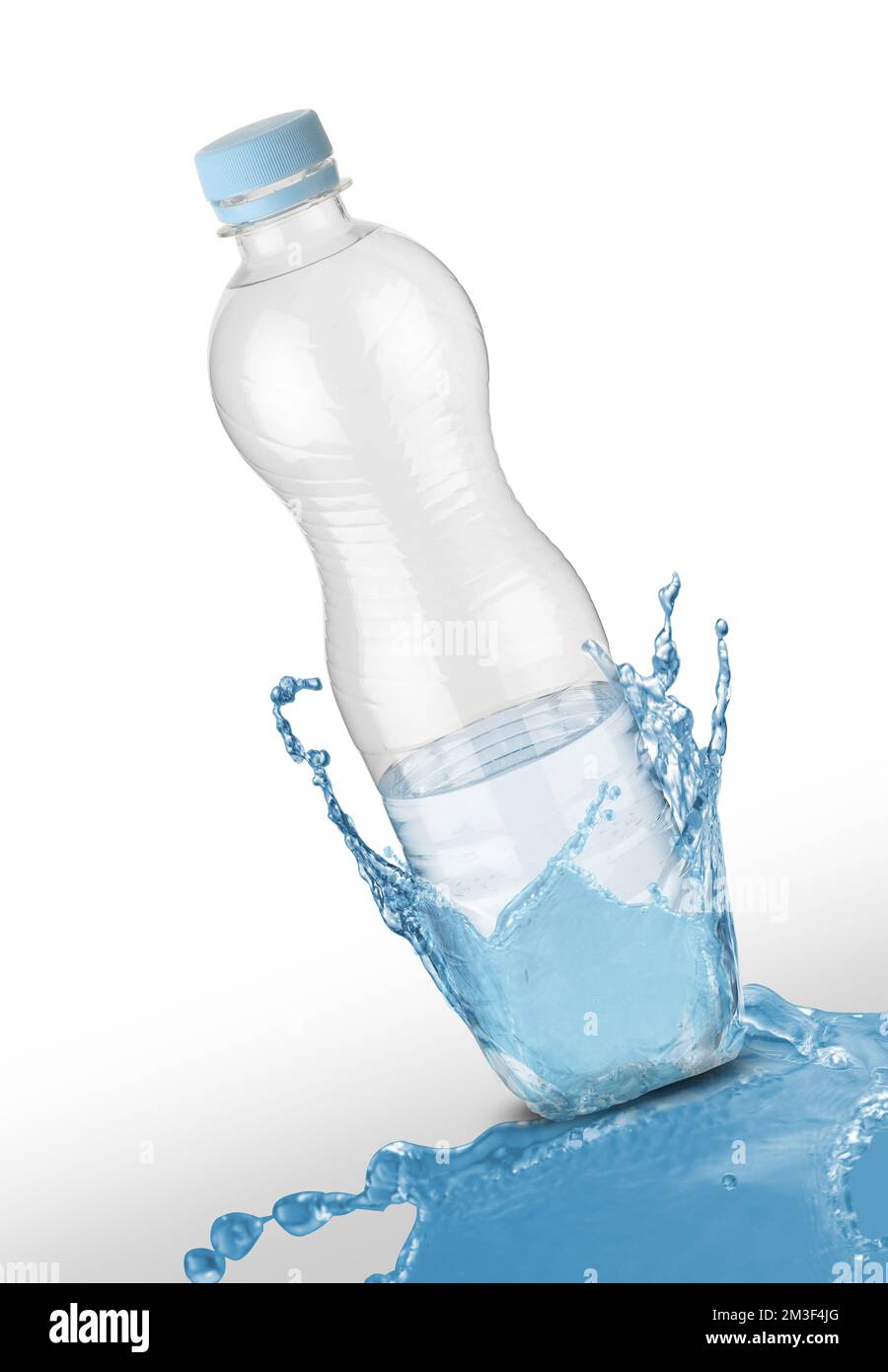 plastic water bottle on white background Stock Photo - Alamy