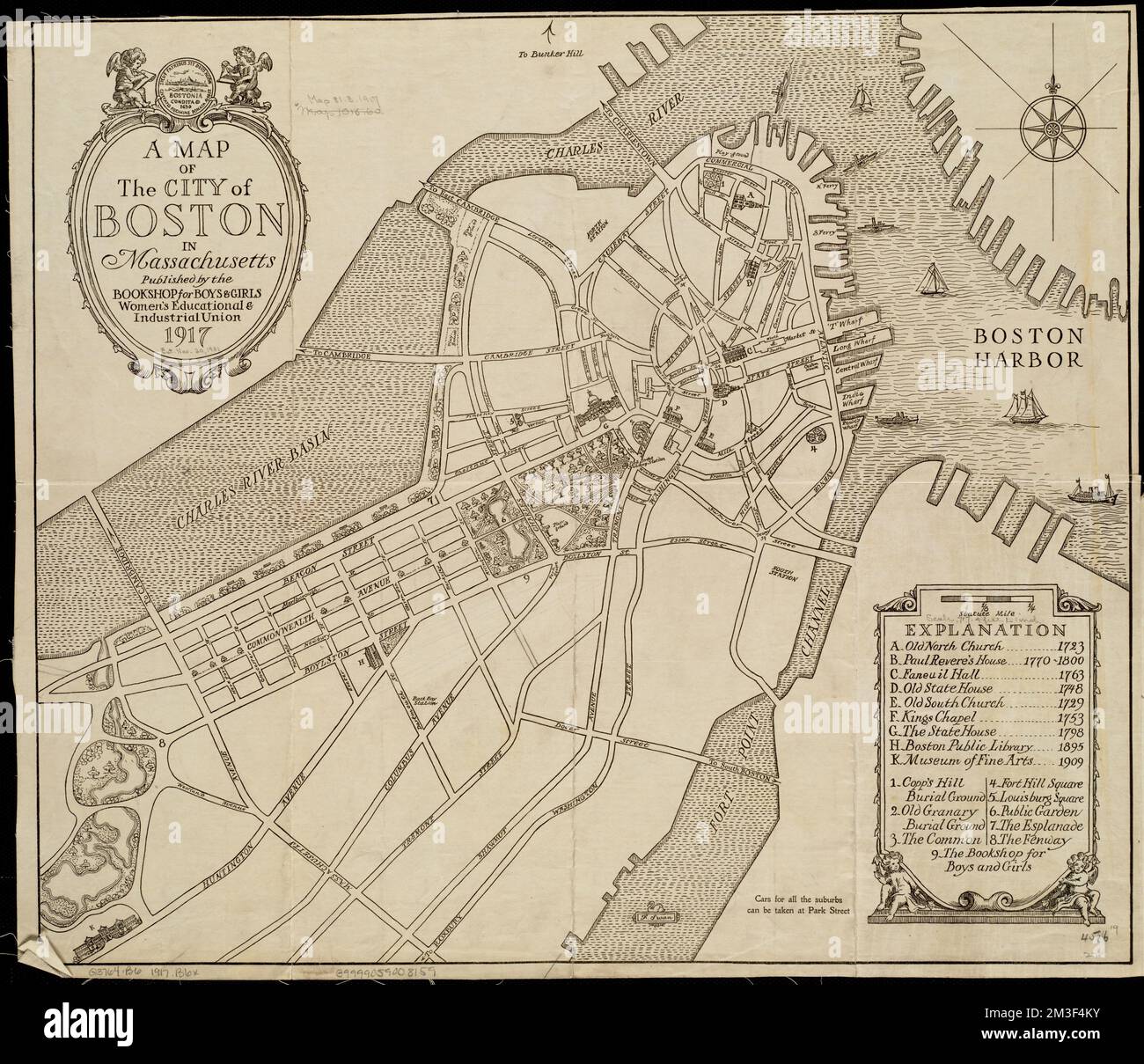 A map of the city of Boston in Massachusetts , Boston Mass., Maps ...