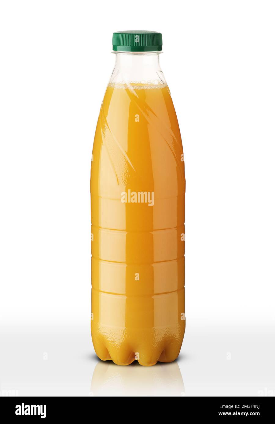 a large bottle with orange juice on a white background Stock Photo - Alamy