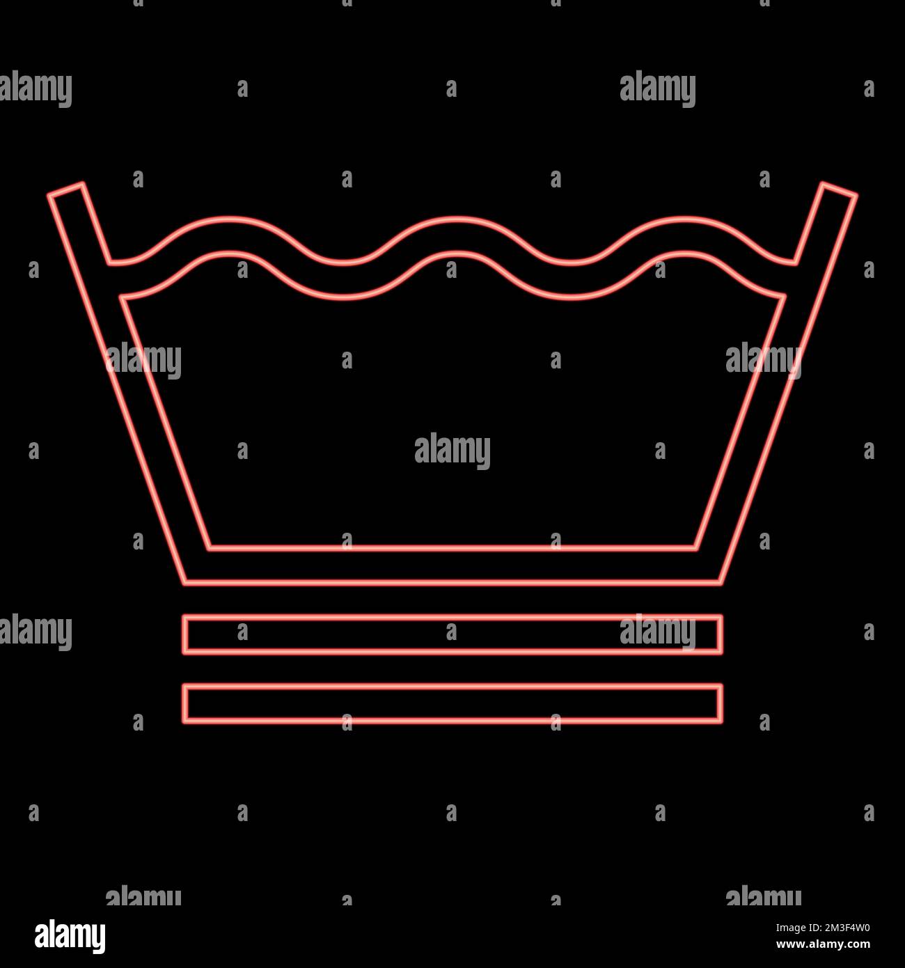 Neon very delicate wash Clothes care symbols Washing concept Laundry ...