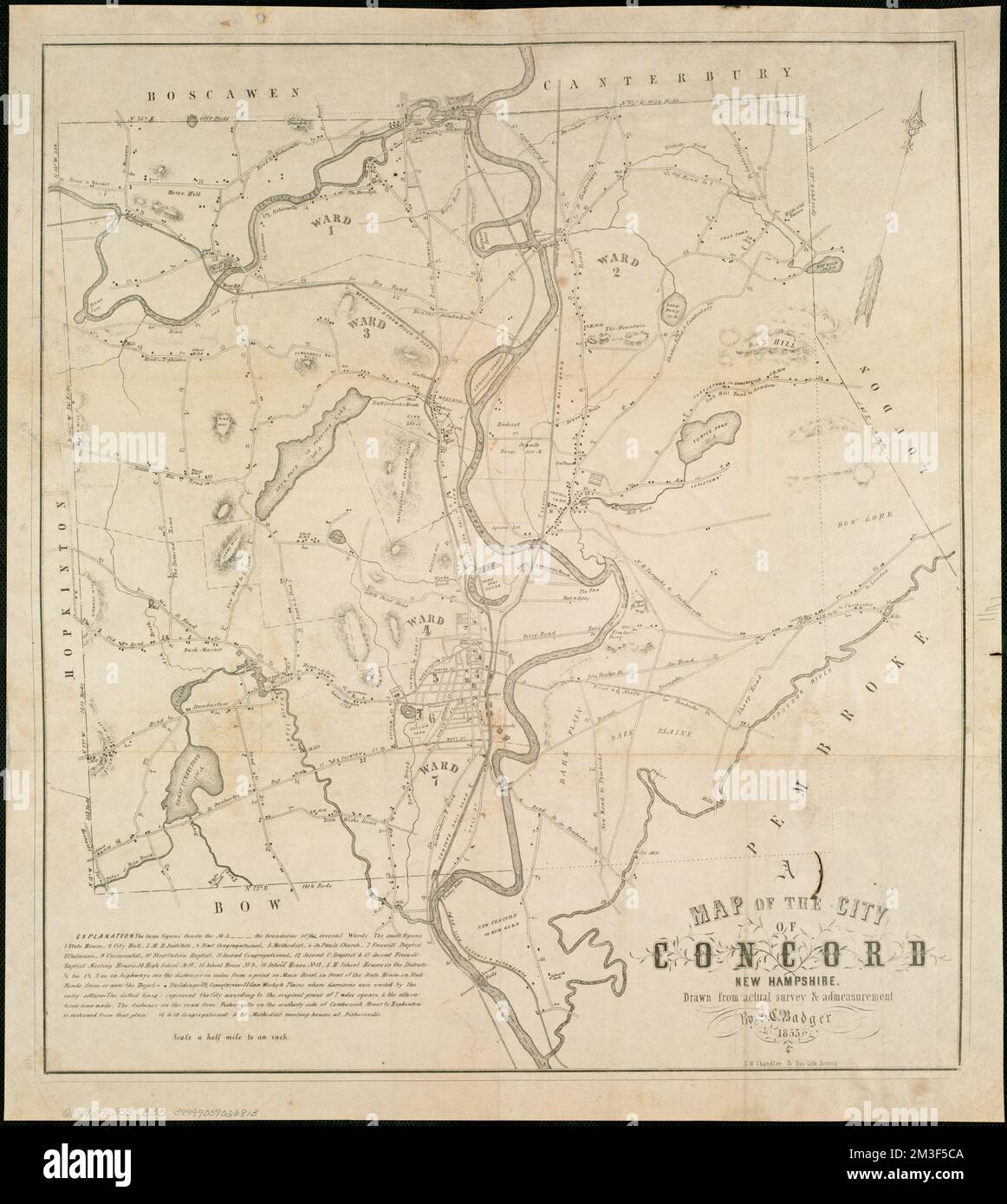 Map of the city of Concord New Hampshire , Concord N.H., Maps Norman B ...