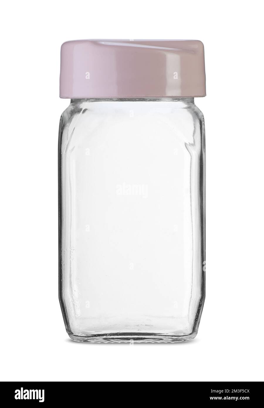 a small glass jar with screw cap on a white background Stock Photo - Alamy