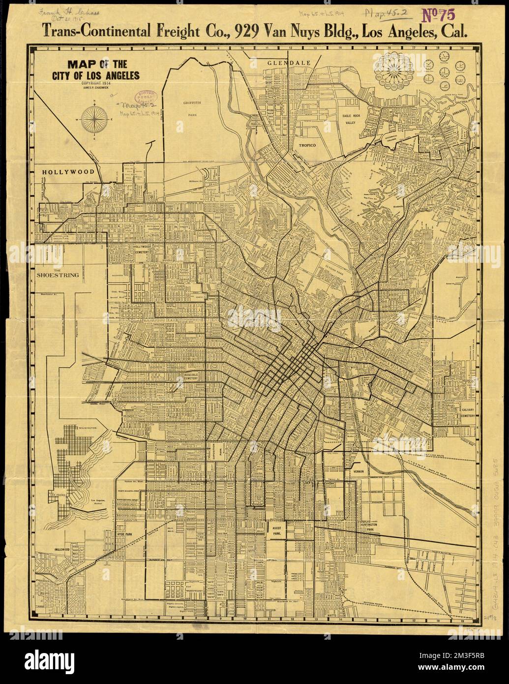 Map of the city of Los Angeles , Los Angeles Calif., Maps Norman B ...