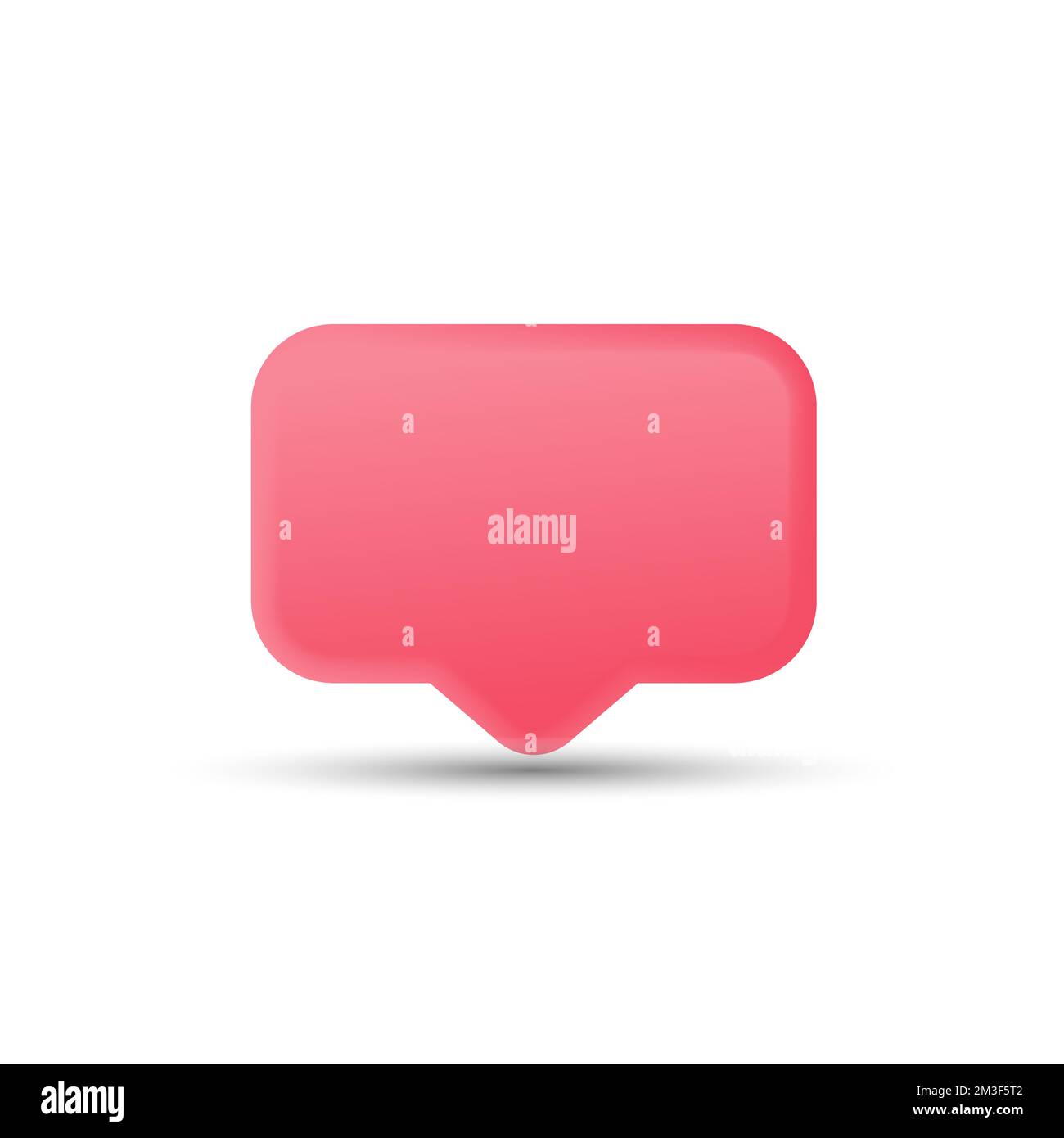 Message notification icon. Cloud new message realistic 3d design ...