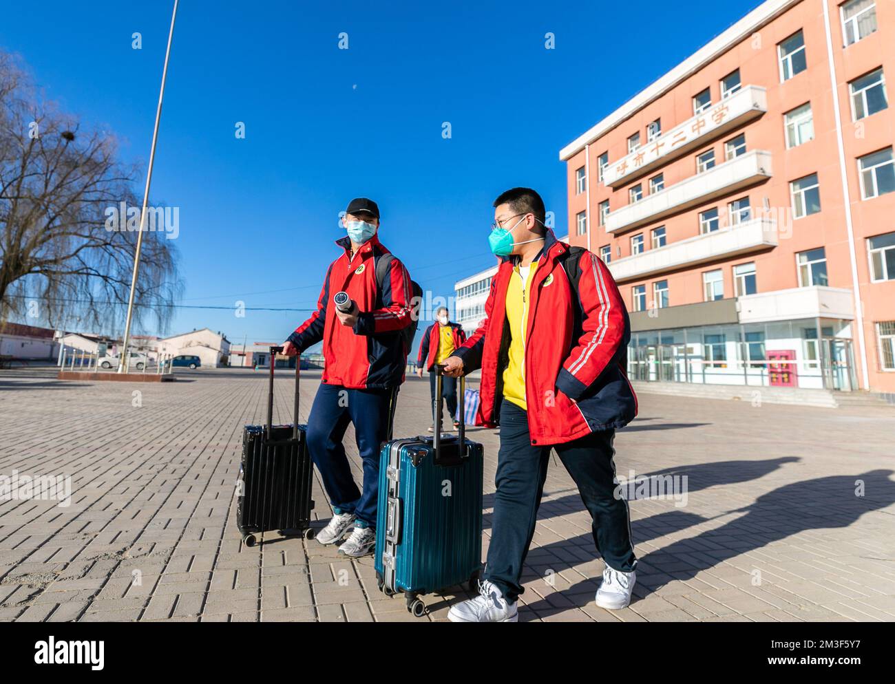 HOHHOT, CHINA - DECEMBER 15, 2022 - Senior three students enter the ...
