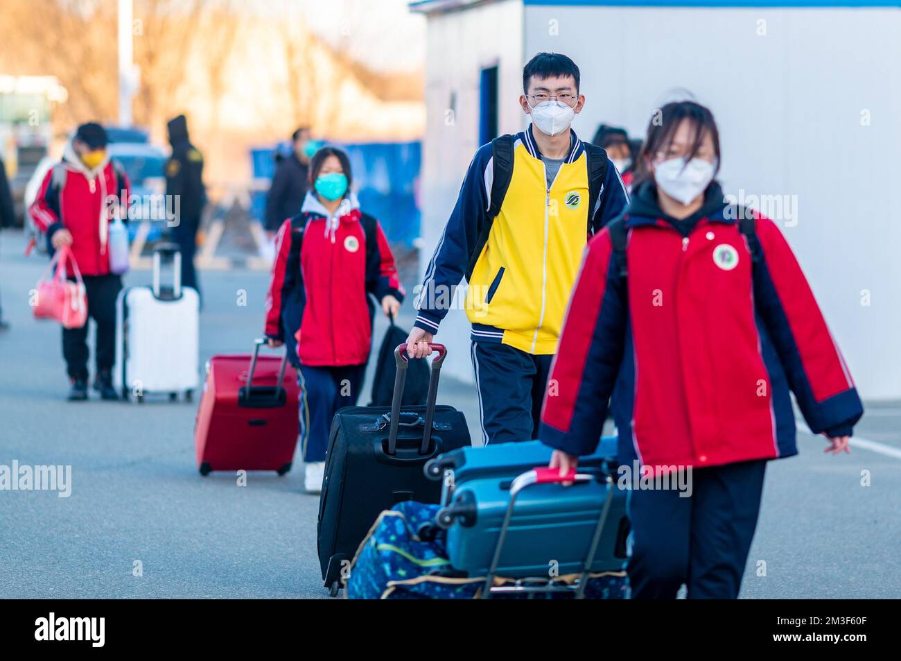HOHHOT, CHINA - DECEMBER 15, 2022 - Senior three students enter the ...