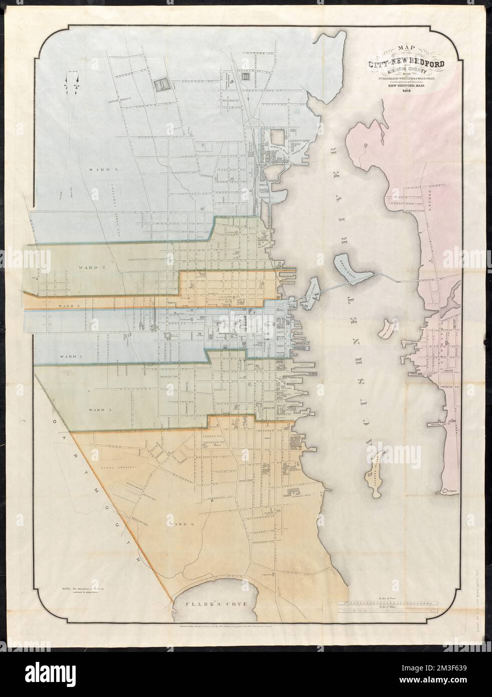 Map of the city of New Bedford, Bristol County, Mass. , New Bedford ...