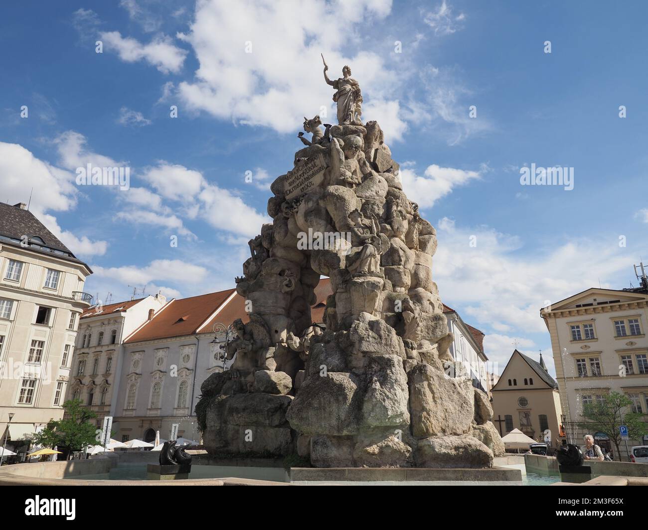 BRNO, CZECH REPUBLIC - CIRCA SEPTEMBER 2022: Parnas Fountain in Zelny ...