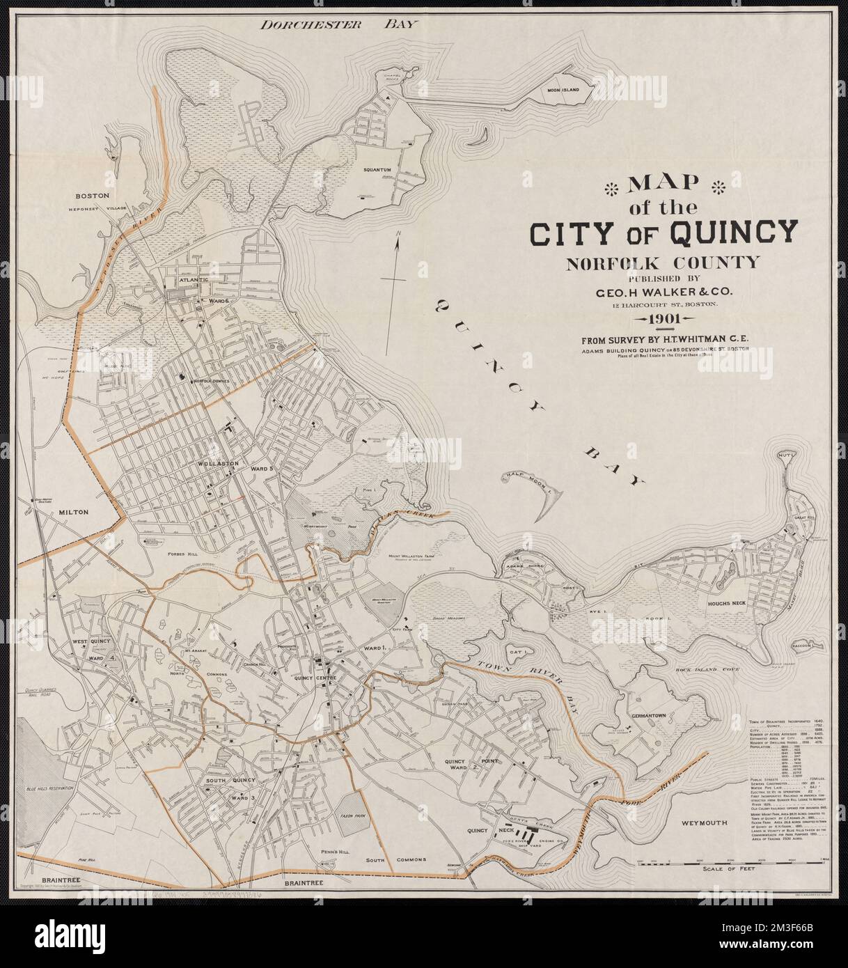 Map of the city of Quincy, Norfolk County , Quincy Mass., Maps Norman B ...