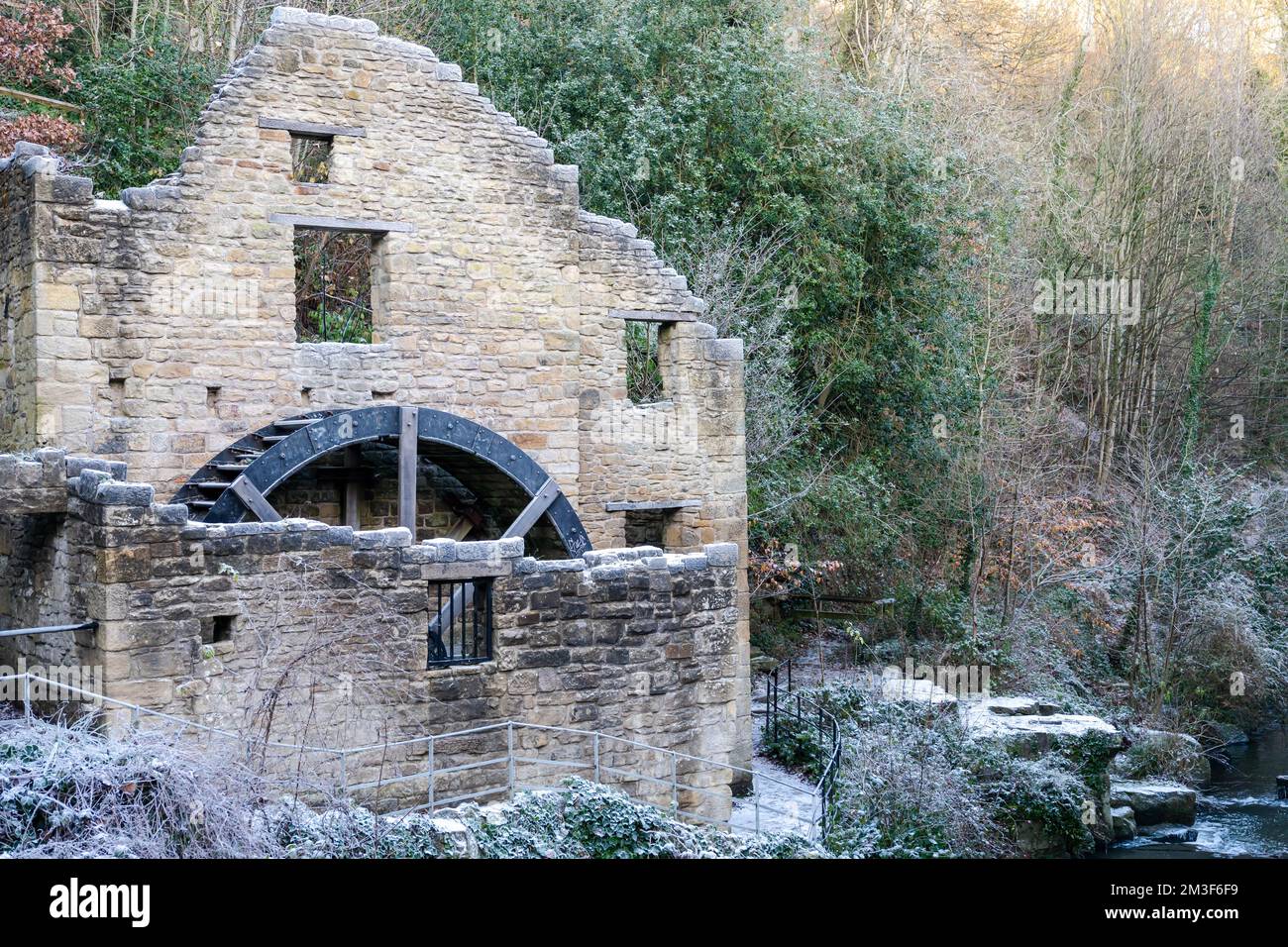 The ruins of the old water mill at Jesmond Dene, Newcastle upon Tyne ...