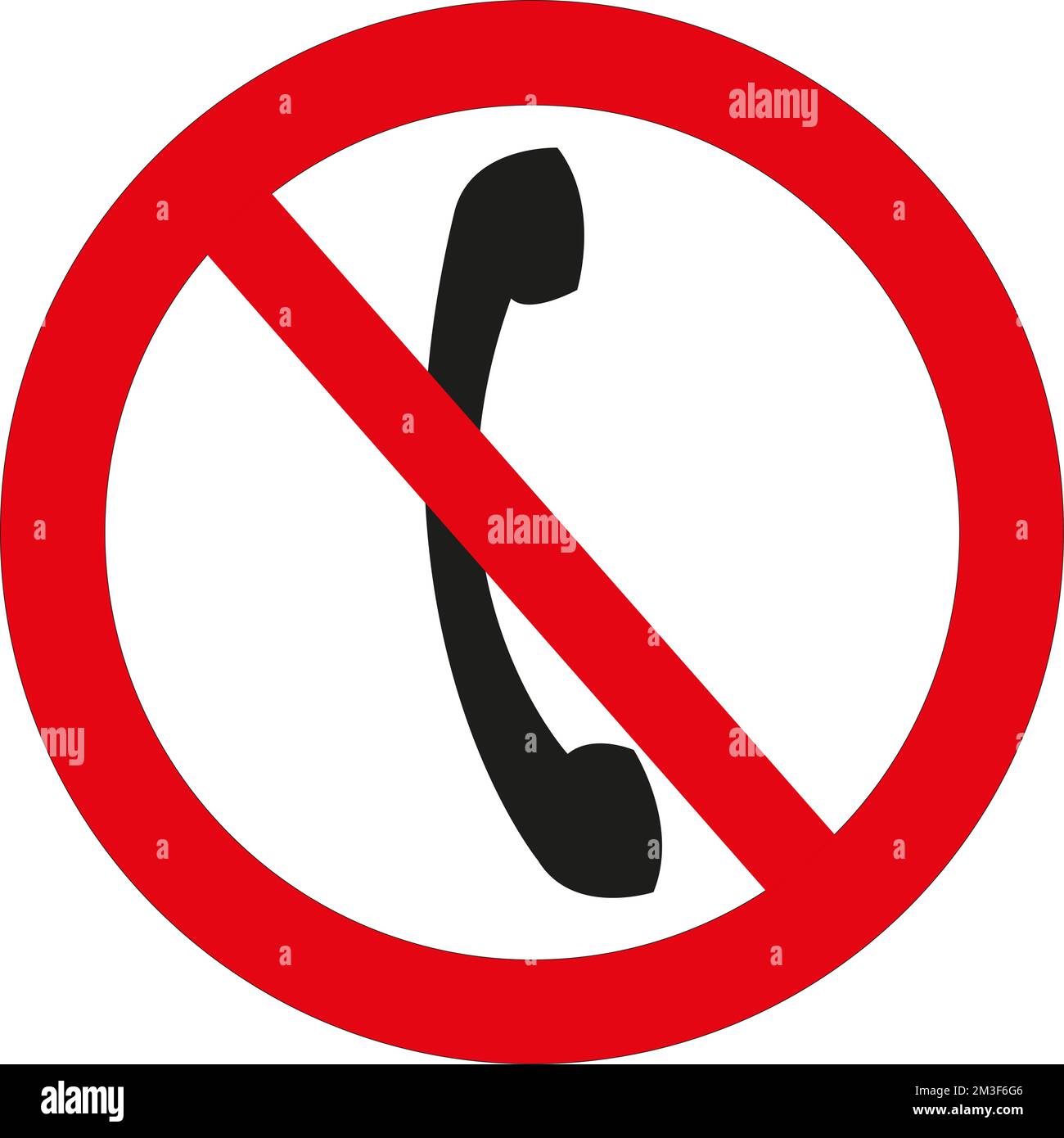 Panneau Interdiction de téléphoner Stock Photo - Alamy