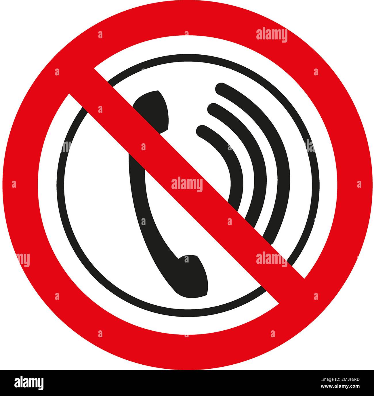 Panneau Interdiction de téléphoner Stock Photo - Alamy