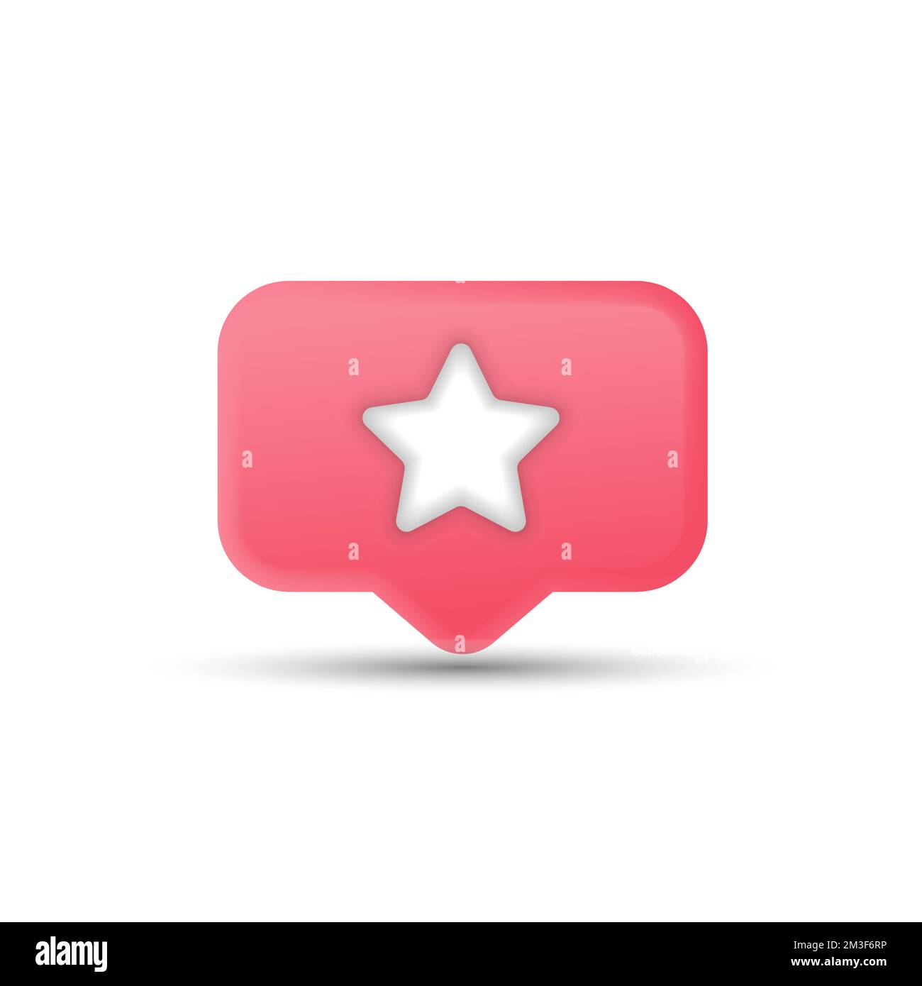 Message notification icon. Cloud new message realistic 3d design ...