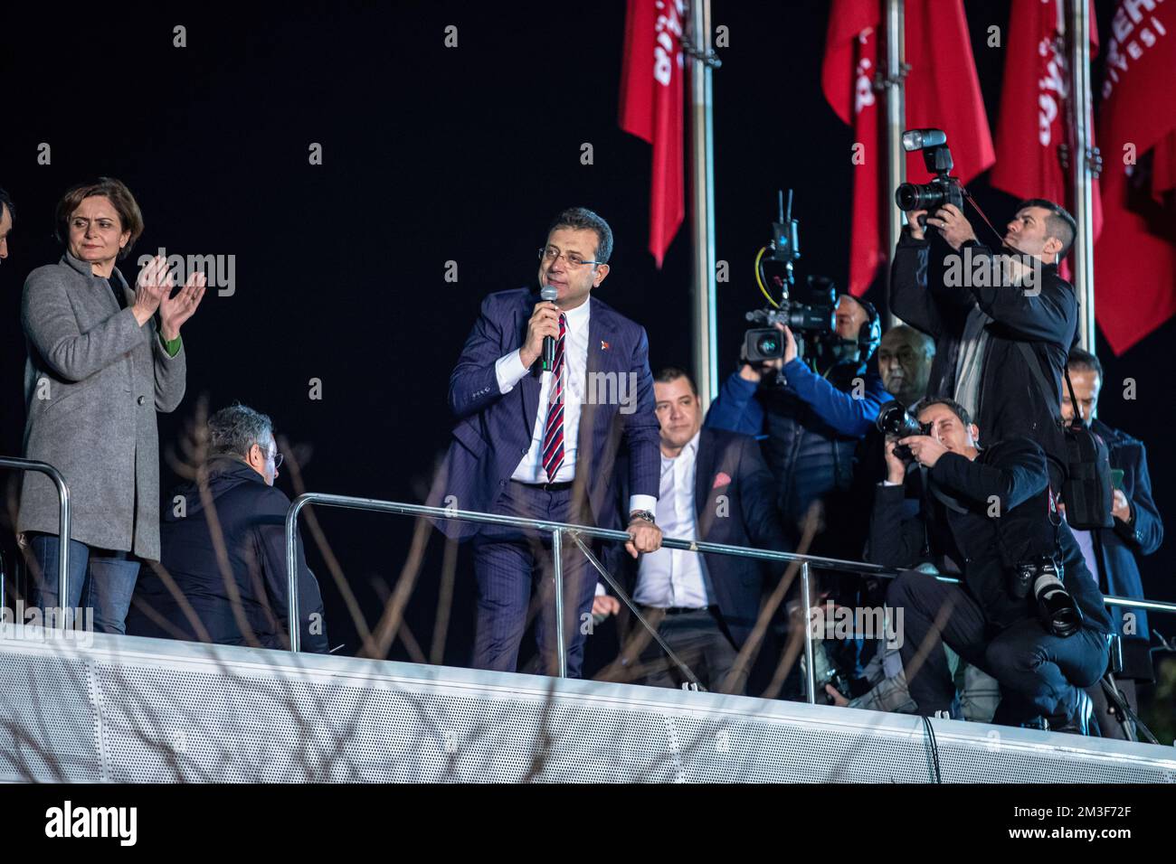 Istanbul Metropolitan Municipality Mayor, Ekrem Imamoglu speaks to the ...