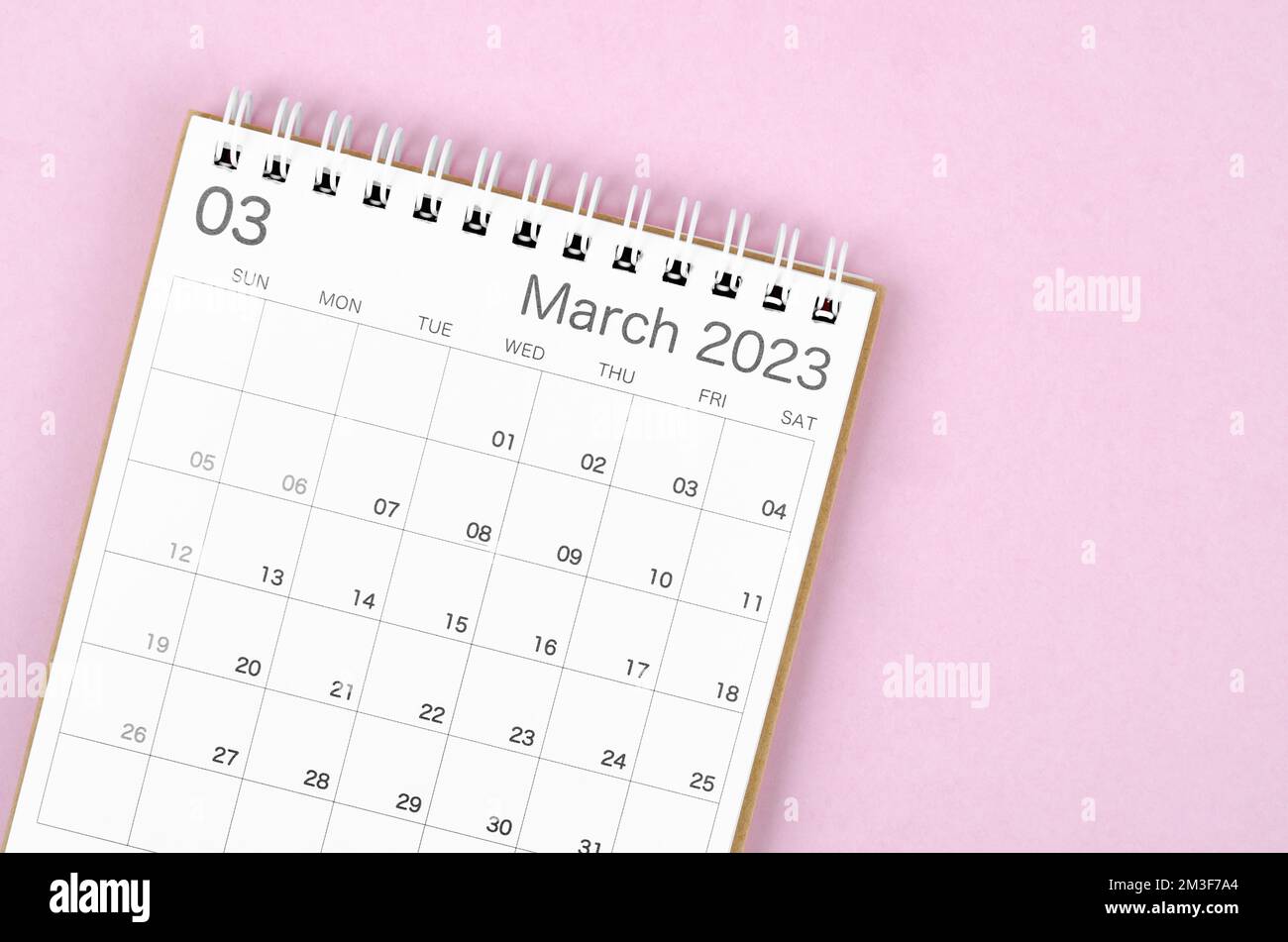March 2023 calendar desk for the organizer to plan and reminder ...