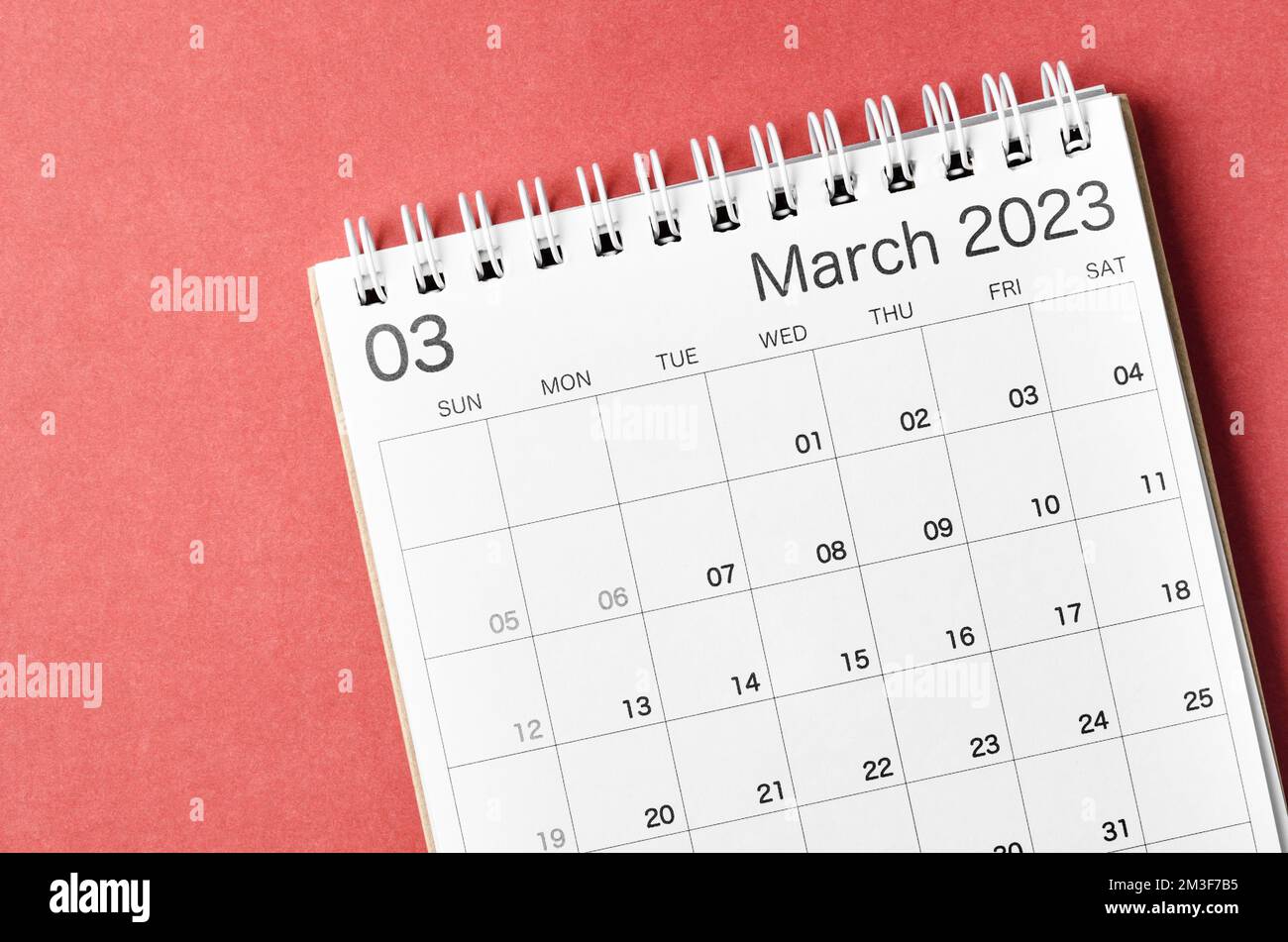 March 2023 calendar desk for the organizer to plan and reminder ...