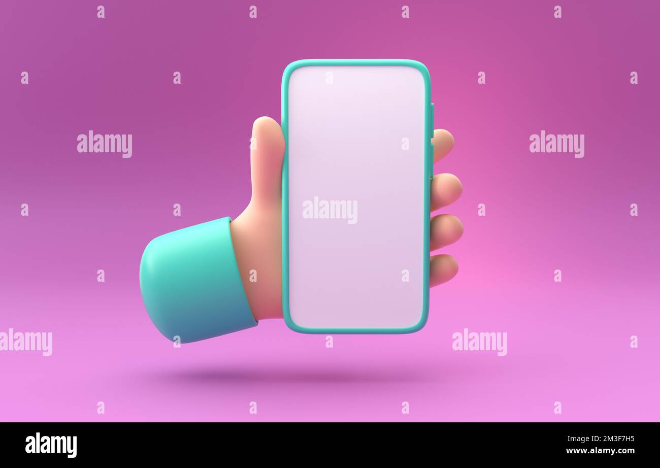 Isolated 3D Smartphone. 3D Illustration Stock Photo - Alamy