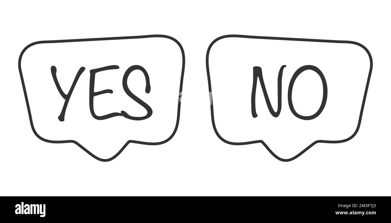 Yes and now speech bubble icons vector eps 10 illustration Stock Vector ...