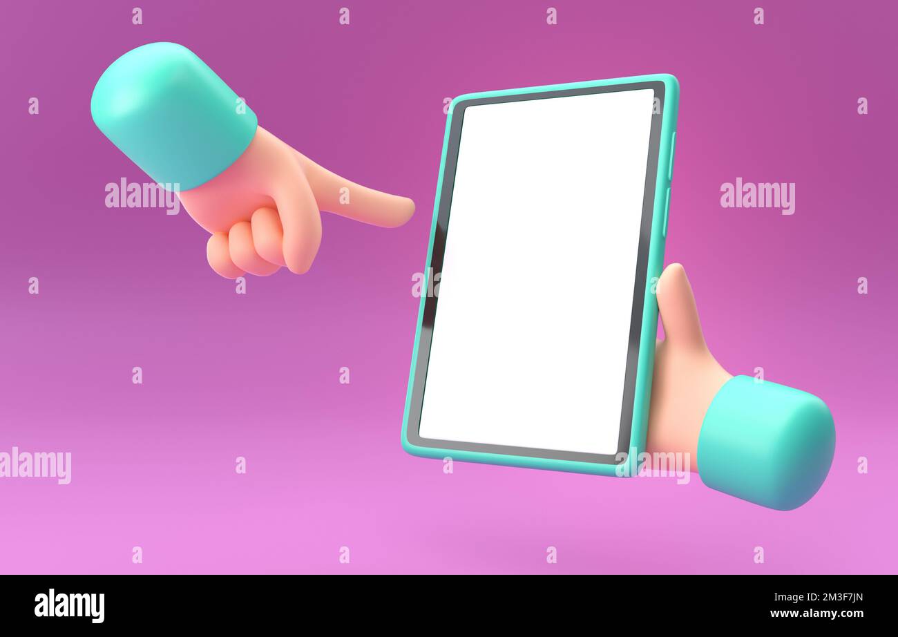 Isolated 3D Tablet. 3D Illustration Stock Photo - Alamy