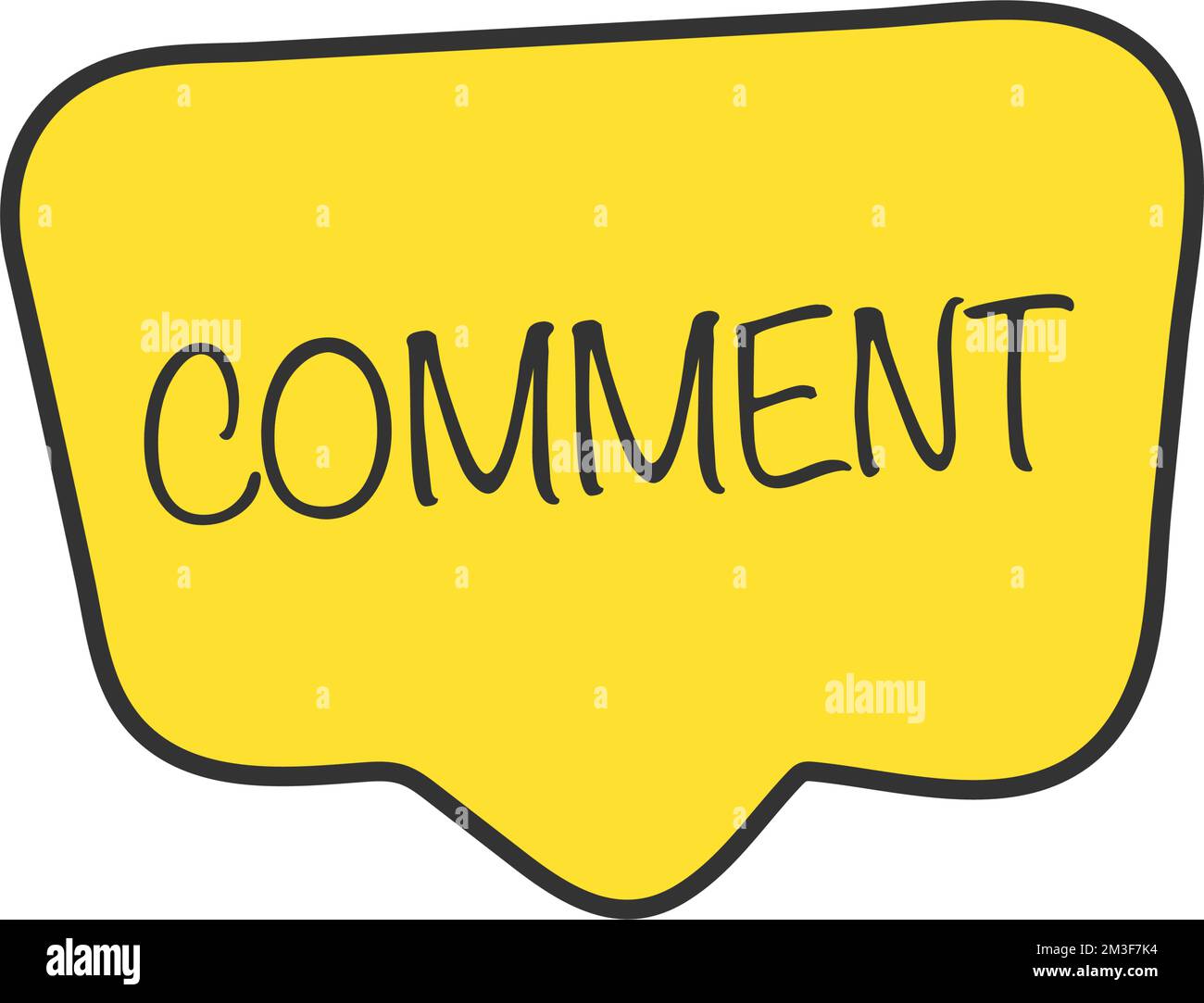Hand-drawn cartoon speech bubble vector comment eps 10 Stock Vector ...