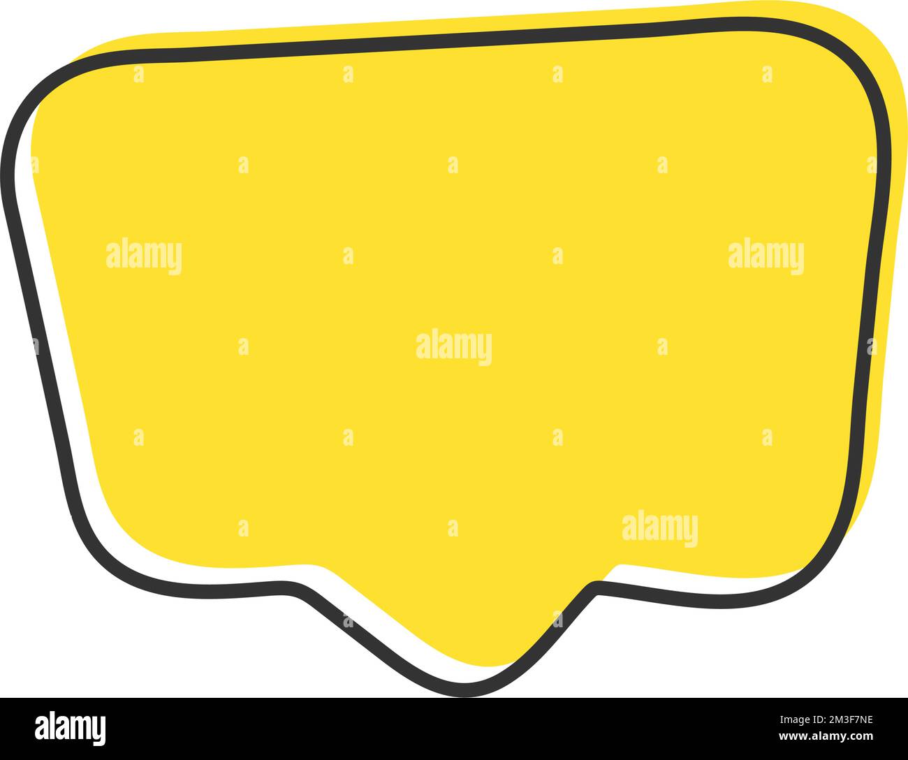 Yellow cartoon speech bubble. Vector flat design eps 10 Stock Vector ...