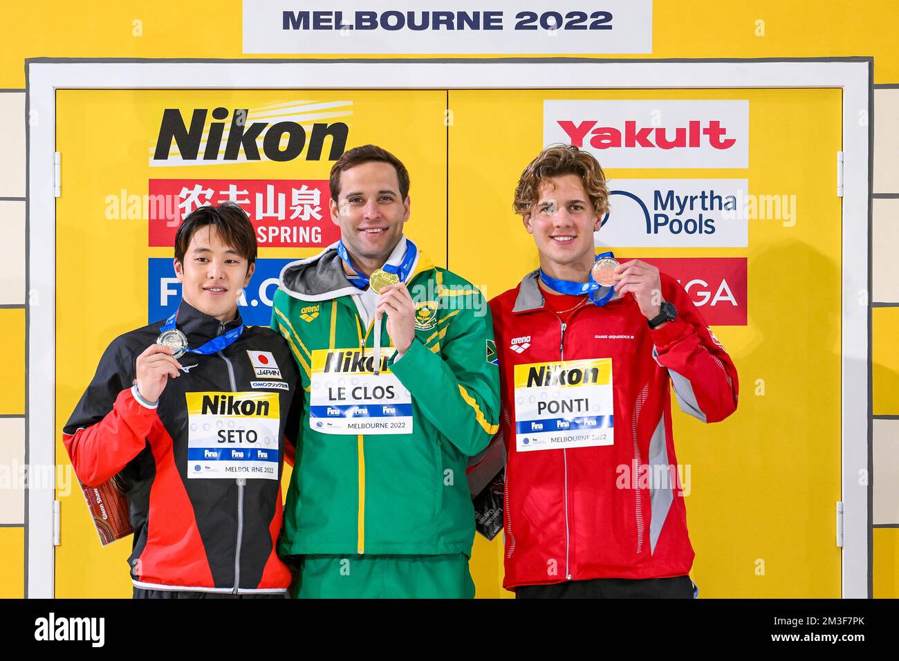 Melbourne, Australia. 15th Dec, 2022. Daiya Seto of Japan, silver, Chad ...