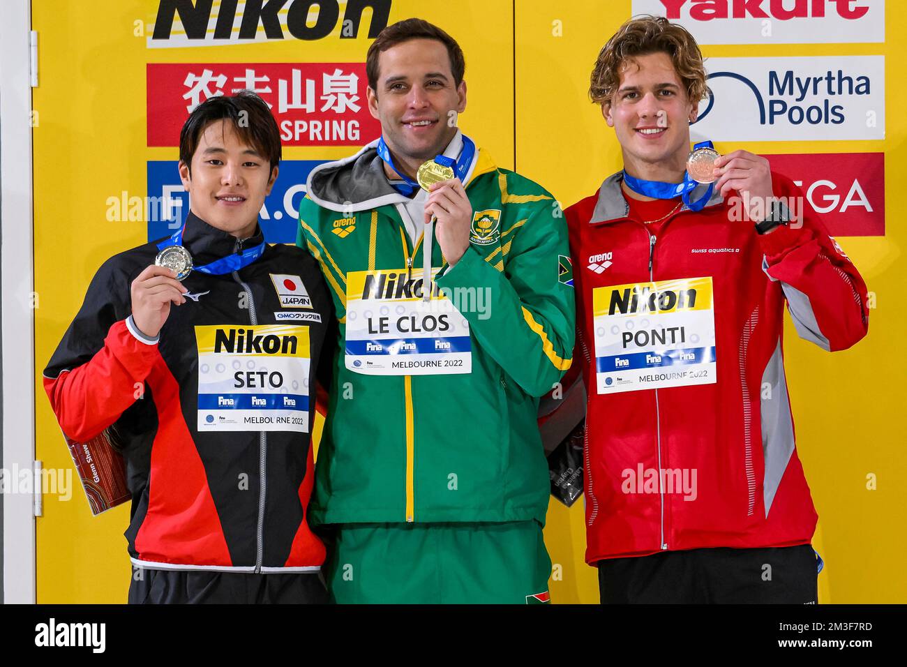 Melbourne, Australia. 15th Dec, 2022. Daiya Seto of Japan, silver, Chad ...