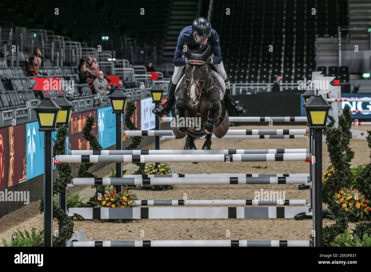 London UK 15 December 2022 Claudia Moore riding Hardesther at The ...