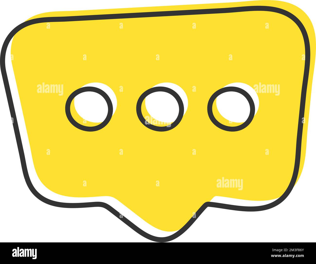 Speech Bubble With Three Dots Inside Icon In Different Style Vector