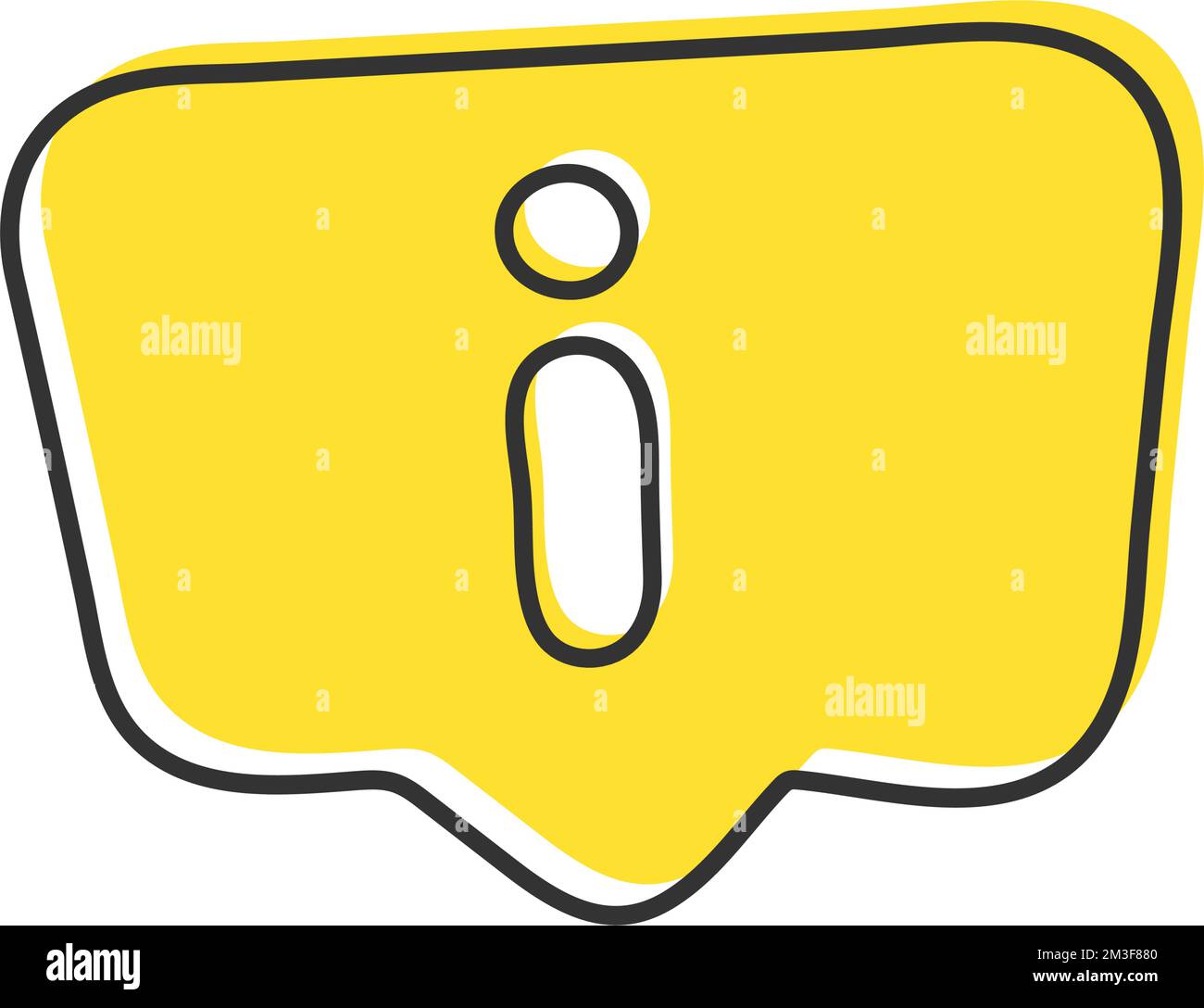 Yellow speech bubble information icon vector eps 10 Stock Vector Image ...