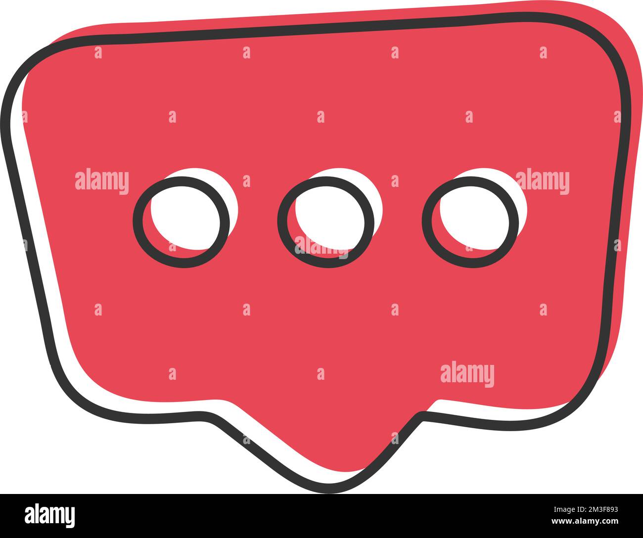Speech Bubble With Three Dots Inside Icon In Different Style Vector Illustration Two Colored 