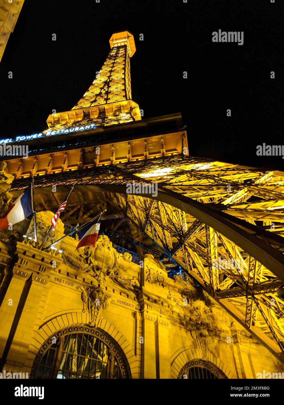 Eiffel Tower bottom up view Stock Photo - Alamy