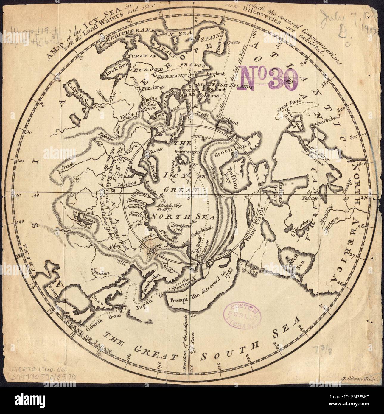 A map of the icy sea in which the several communications with the land ...