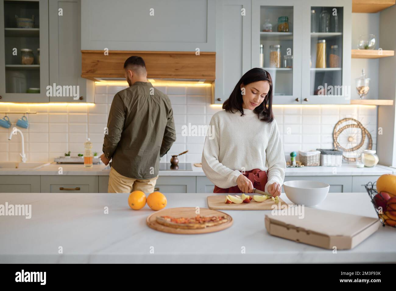 Cooking together kitchen hi-res stock photography and images - Alamy