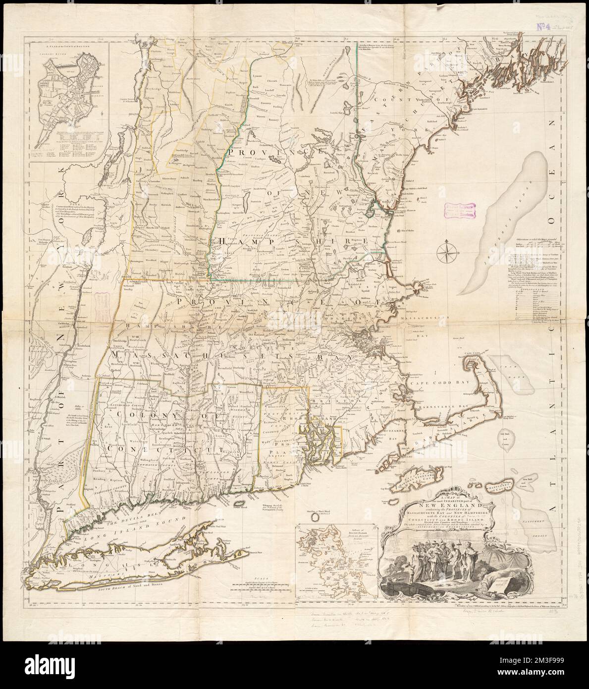 A map of the most inhabited part of New England : containing the ...